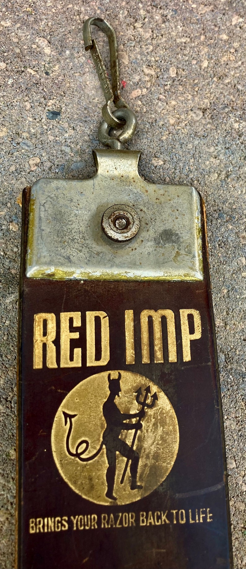 ANTIQUE LEATHER STROP / Antique Leather Razor Strop / Red Imp - Etsy