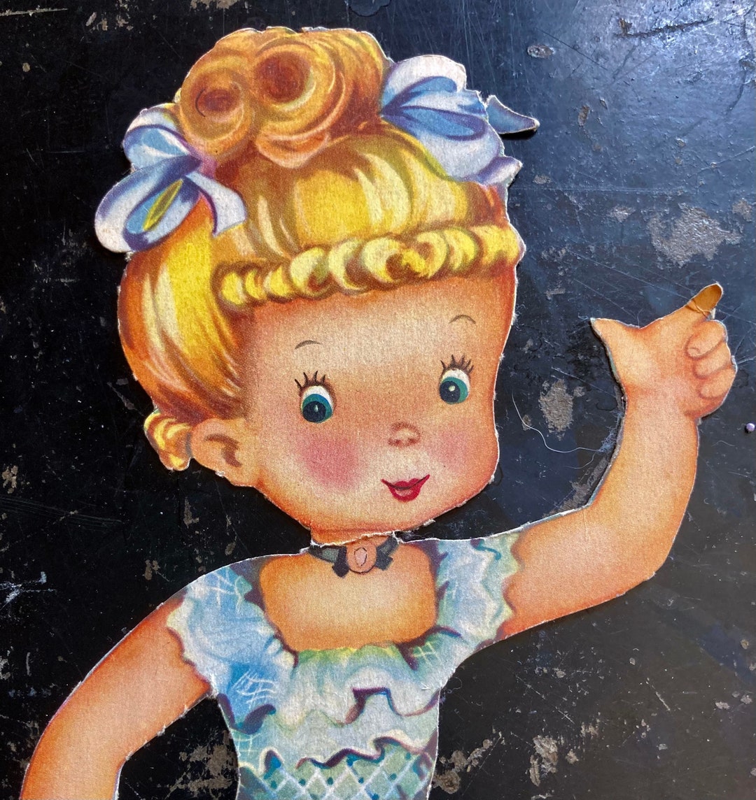 Vintage PAPER DOLL With Four OUTFITS / Cut Out Paper Doll / Collectible ...