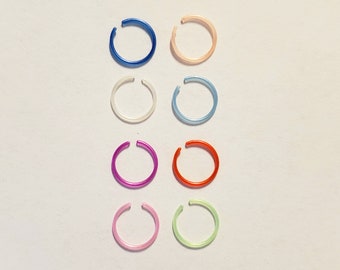 Tiny Fake Nose Ring Set of 3 Faux Nose Ring Hoop Nose Ring Gold Nose ...
