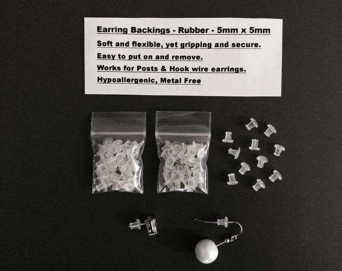 1000 Ct Soft Plastic Earnut Rubber Stopper Silicone Earring Back for ...