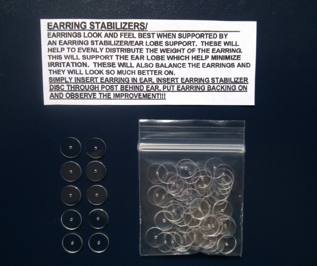 Reusable 24 Pcs. EARRING STABILIZERS Earring Ear Lobe Supports-solves ...