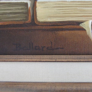 Vintage Painting of Man Writing Signed by the Artist Ballard - Etsy