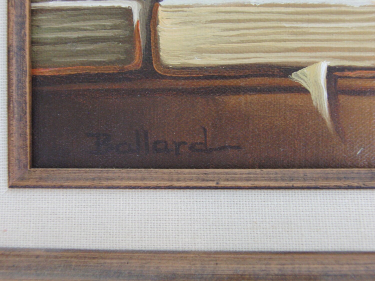 Vintage Painting of Man Writing Signed by the Artist Ballard | Etsy