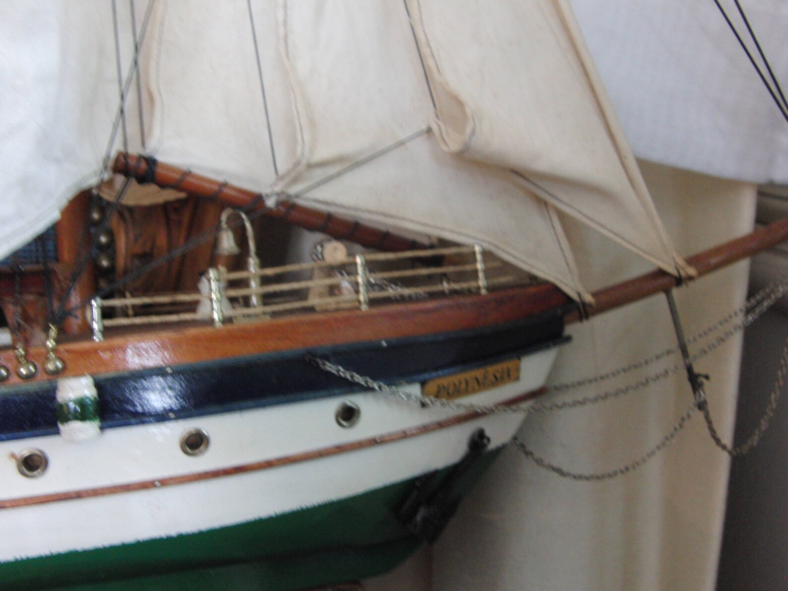 Vintage Fully Assembled Wooden Model Sailing Ship Polynesia | Etsy