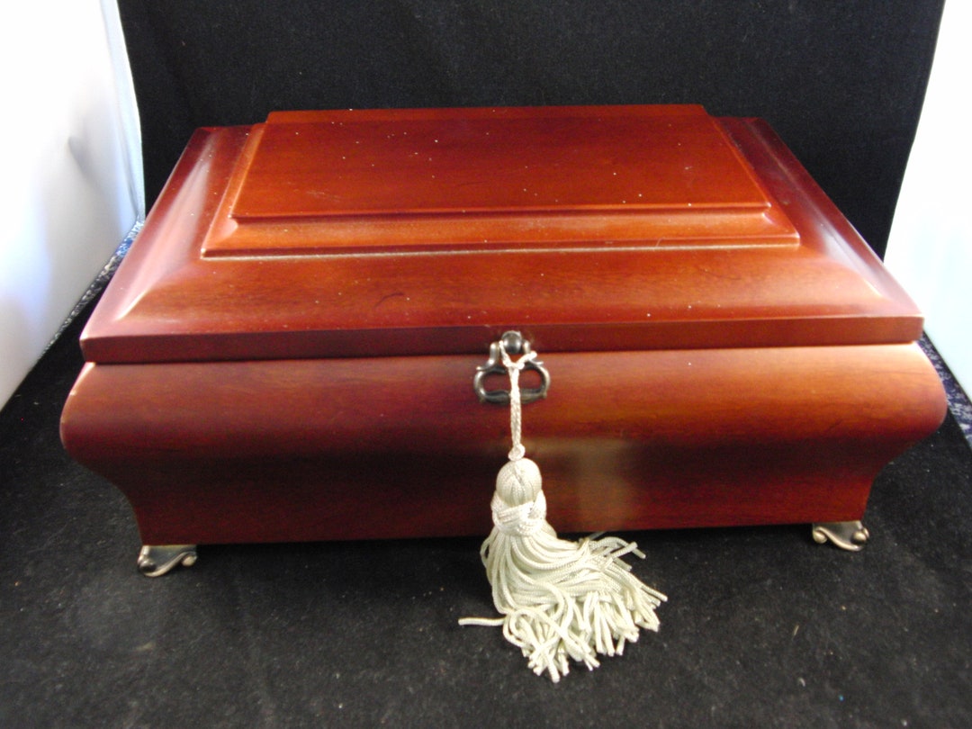 Wood Brown Musical Jewelry Box - Etsy