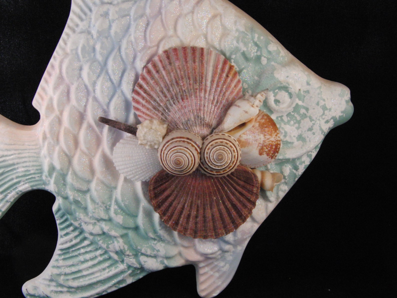 Vintage Fish Wall Art With Shells - Etsy