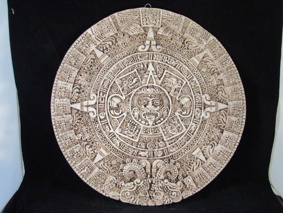 Aztec Calendar Sun Stone Wall Plaque Stone - Etsy