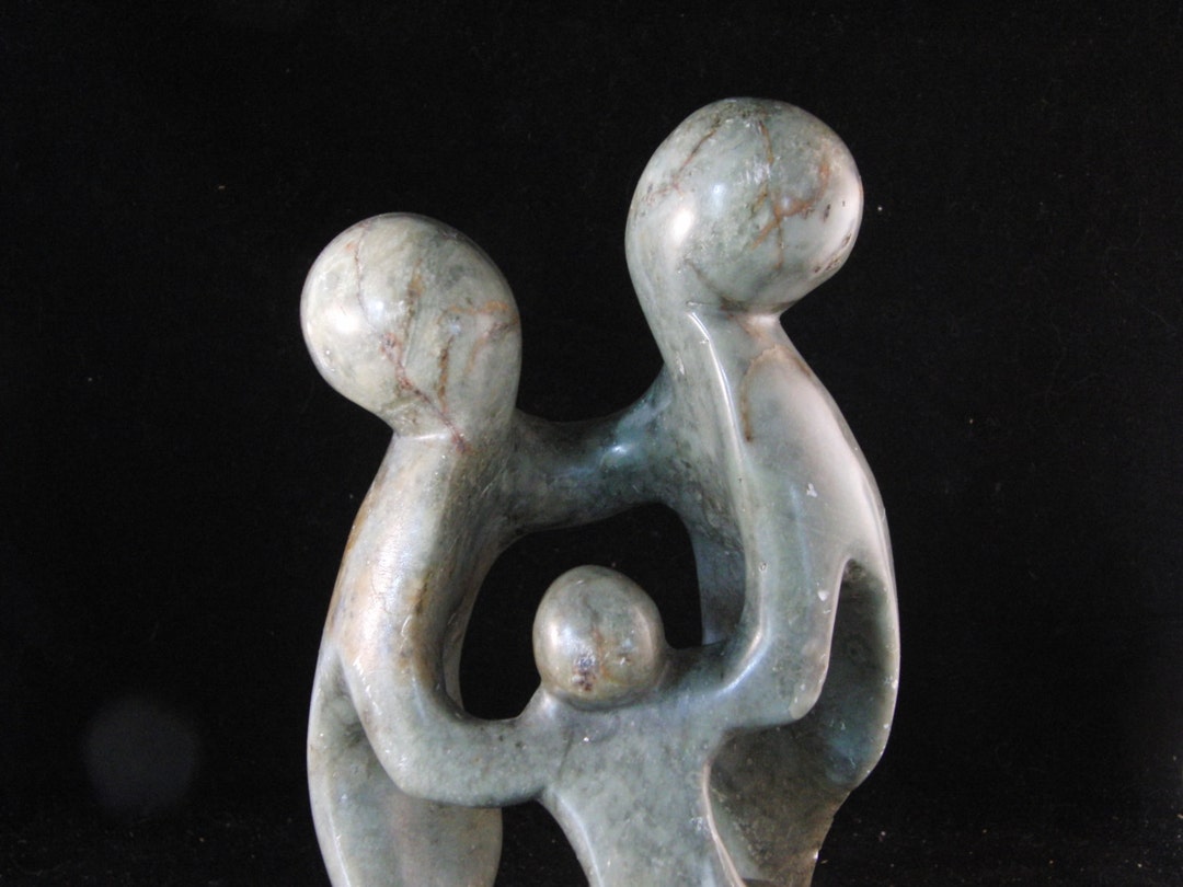 Family Stone Carved Figurine - Etsy