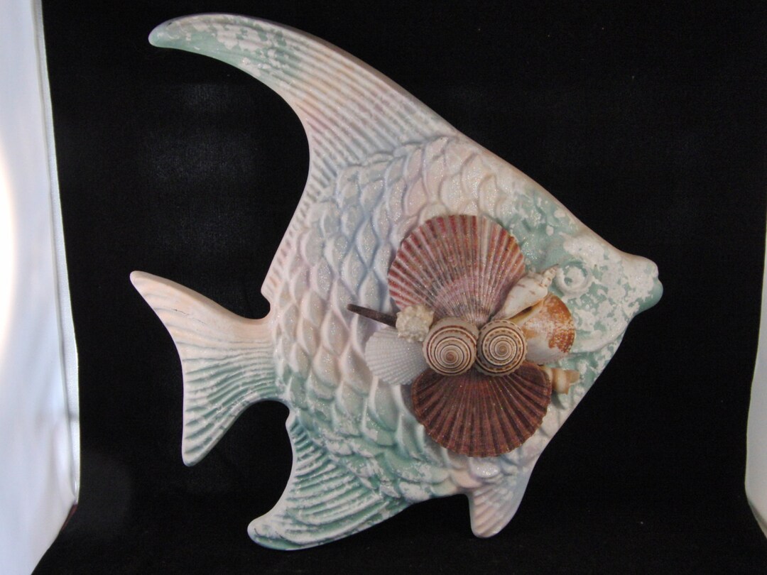 Vintage Fish Wall Art With Shells - Etsy