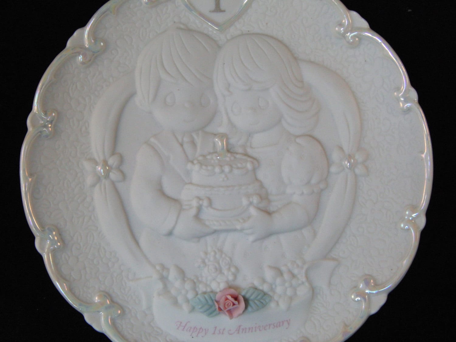 Precious Moments 1st Wedding Anniversary Plate - Etsy