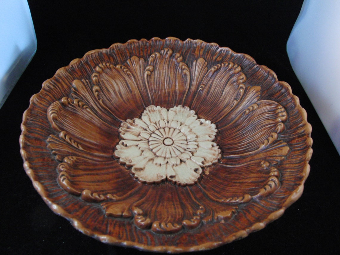 Vintage Brown Plate by Multi Productions Inc. 1946 - Etsy