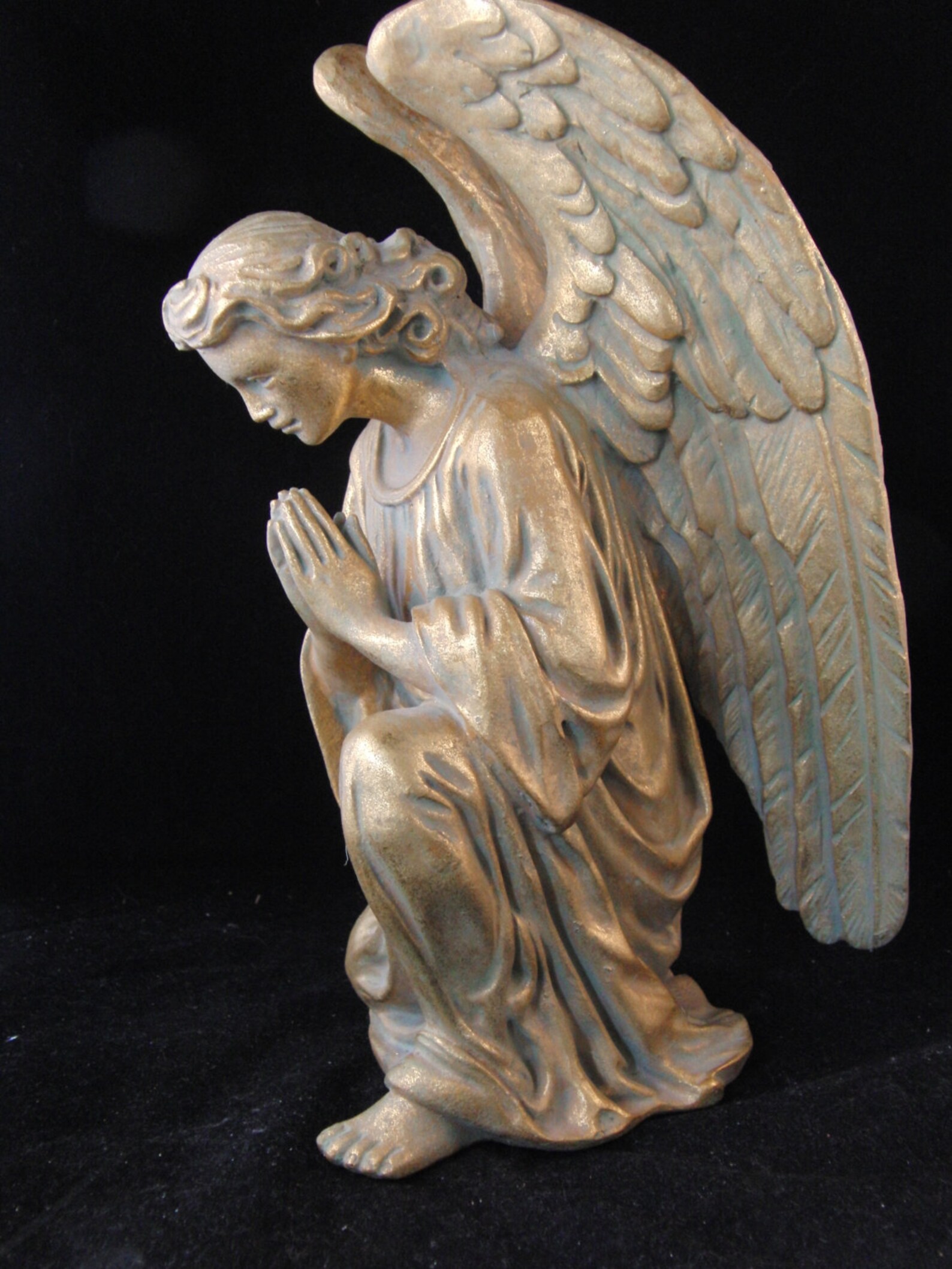 Vintage kneeling angel figurine | Etsy