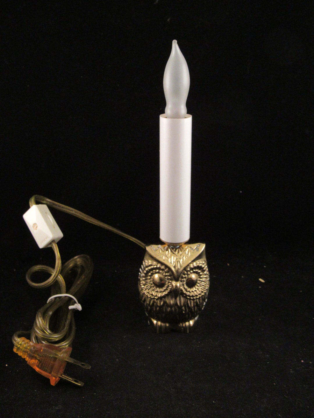 Vintage Candle With Owl - Etsy
