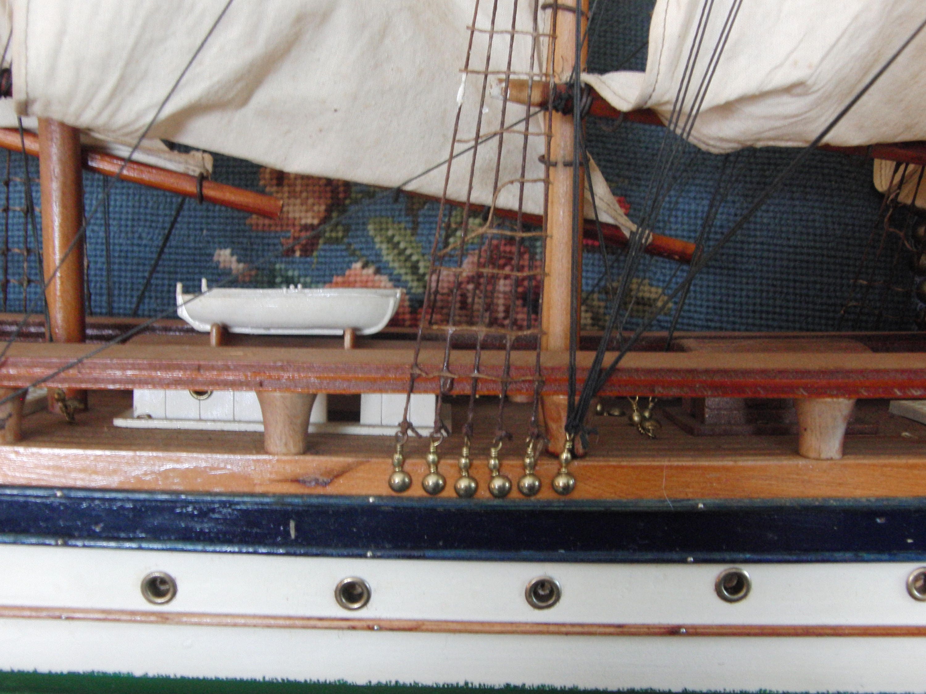 Vintage fully assembled wooden model sailing ship Polynesia | Etsy