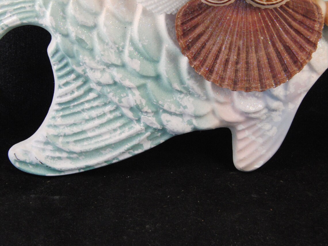 Vintage Fish Wall Art With Shells - Etsy