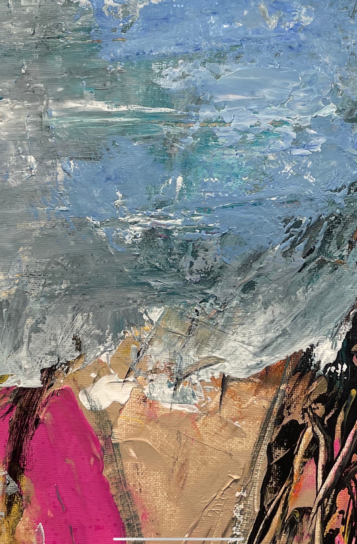 Native American Indian Painting, Abstract on Canvas, Contemporary Wind ...