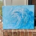Ocean Wave Painting, Blue Abstract on Canvas, Original Wall Art ...