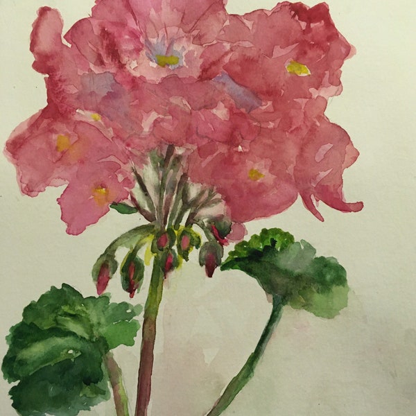 Geranium Painting - Etsy