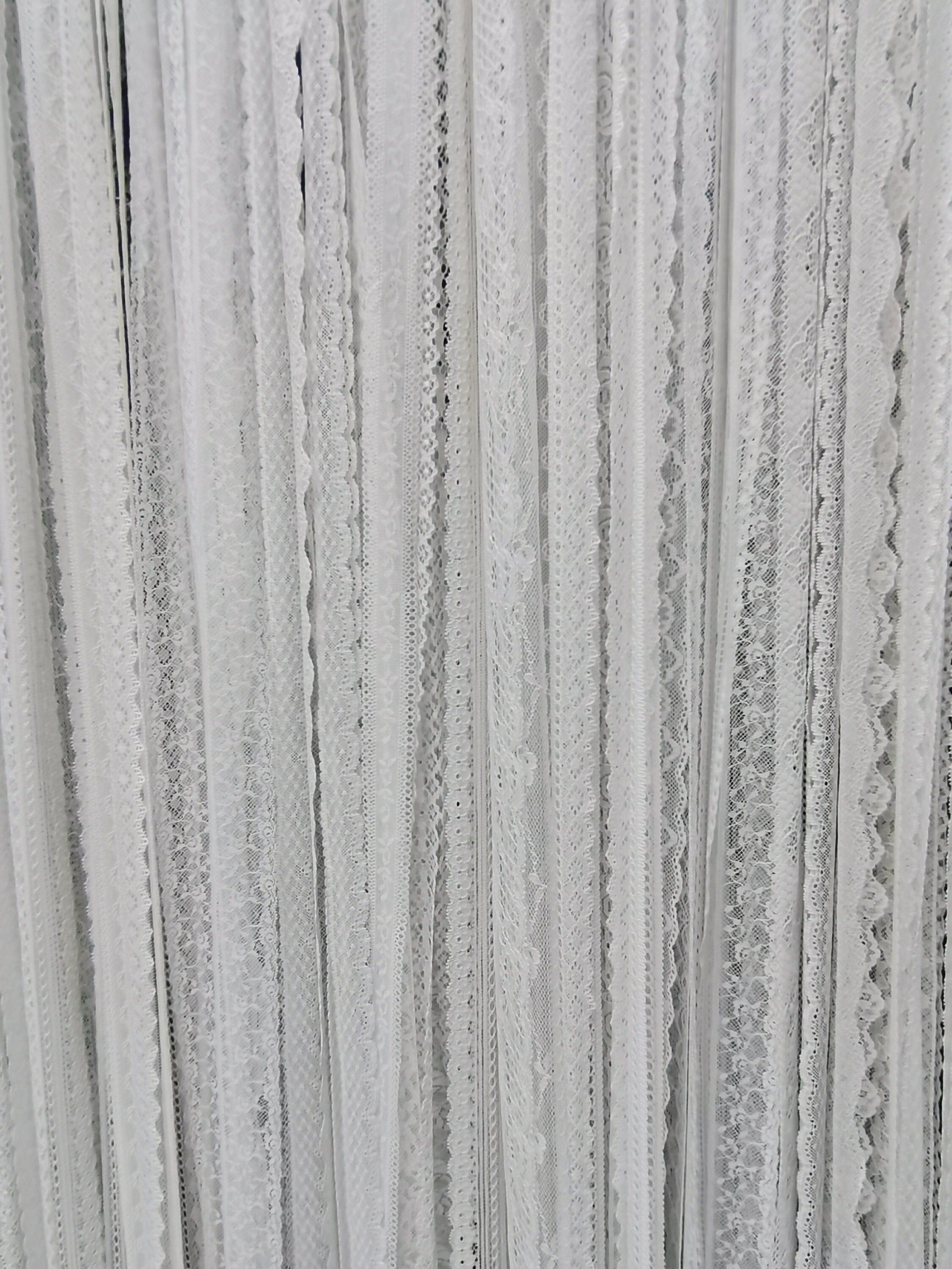 Hand Crochet Lace Curtain: Shabby Chic Fringed Room Divider - Etsy