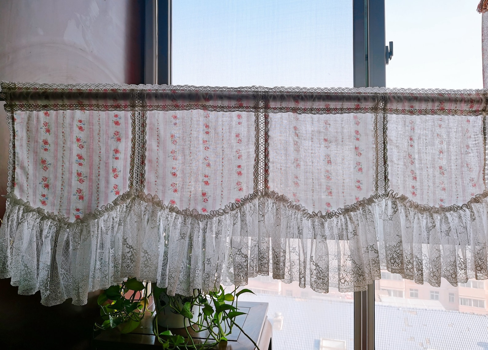 Victorian Window Treatment French Country Style Ruffled Lace - Etsy