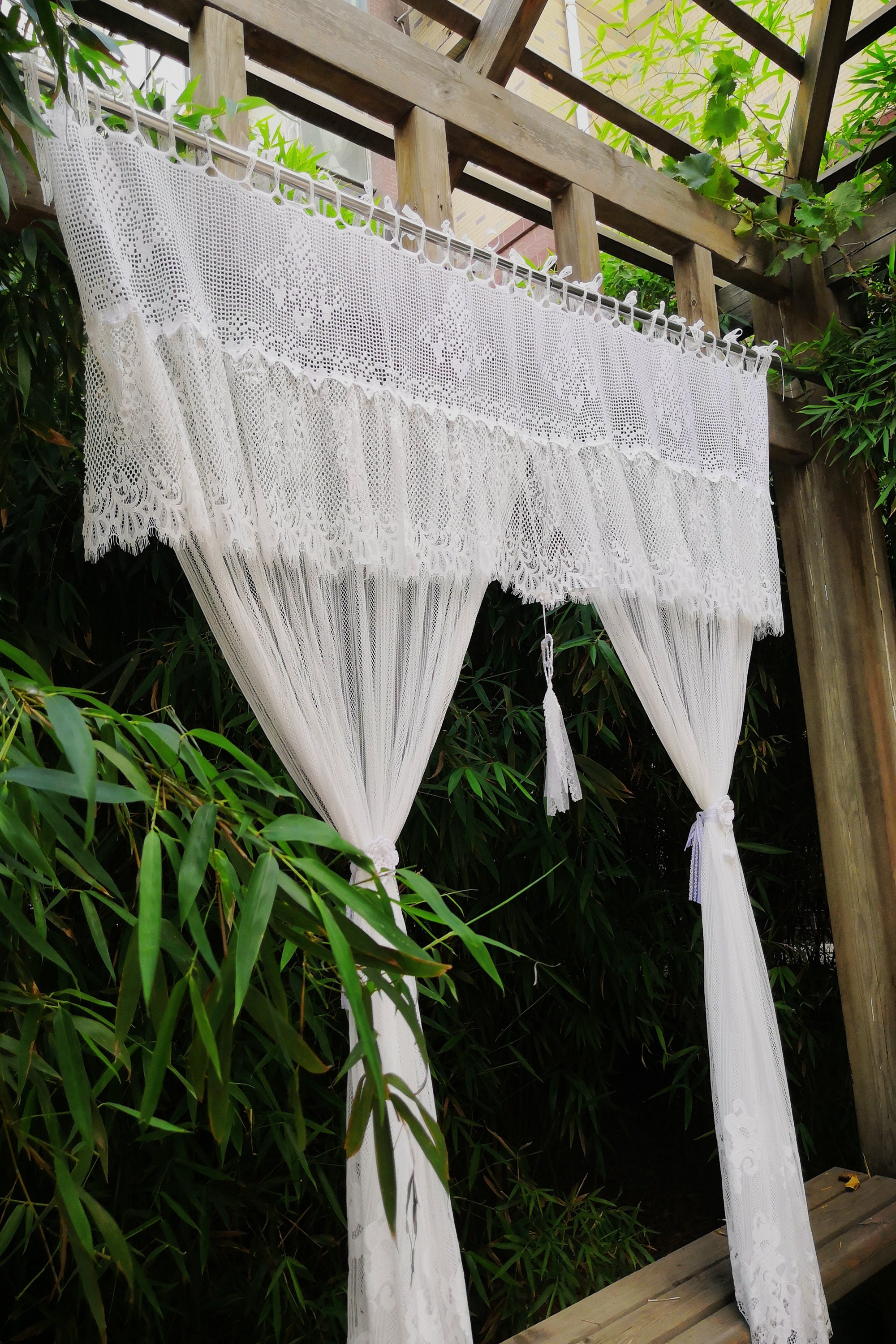 Victoriangorgeousfrench Country Style Rustic Window Curtain | Etsy