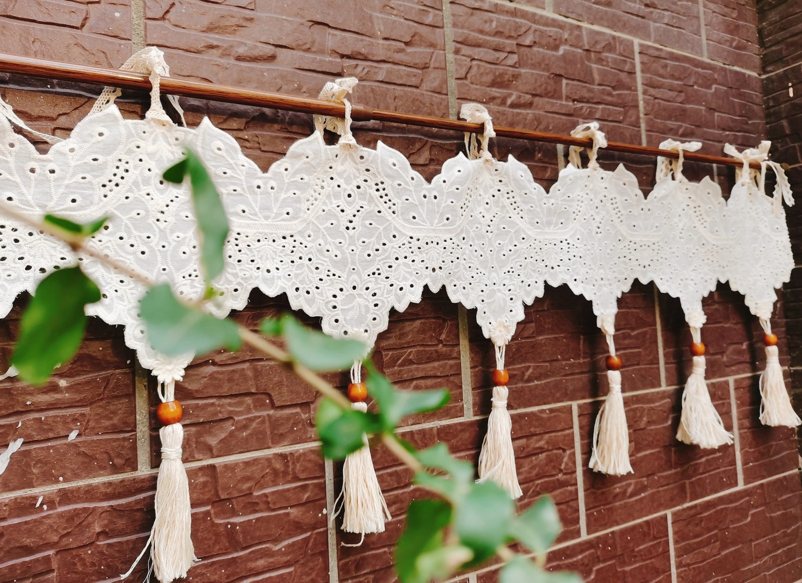 BOHO Style Shabby Chic Window Curtain Valancecountry Cottage - Etsy