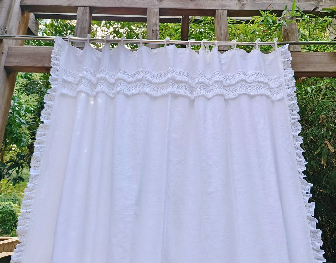 Victorian Elegant Shabby Chic Frilled Window Curtain Shower Curtain ...