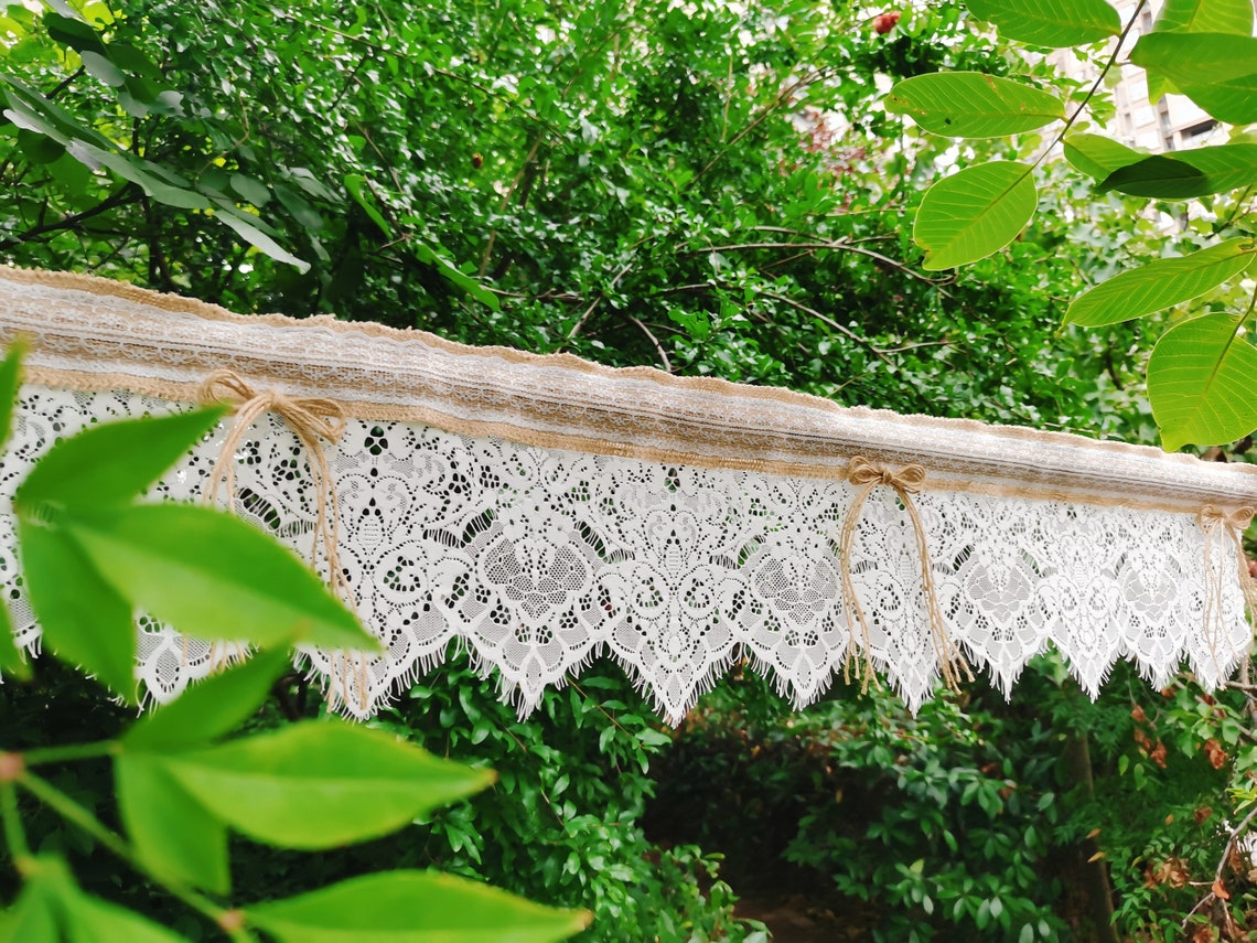 Rustic SHABBY Chic Window Curtain Valance Farmhouse Country - Etsy