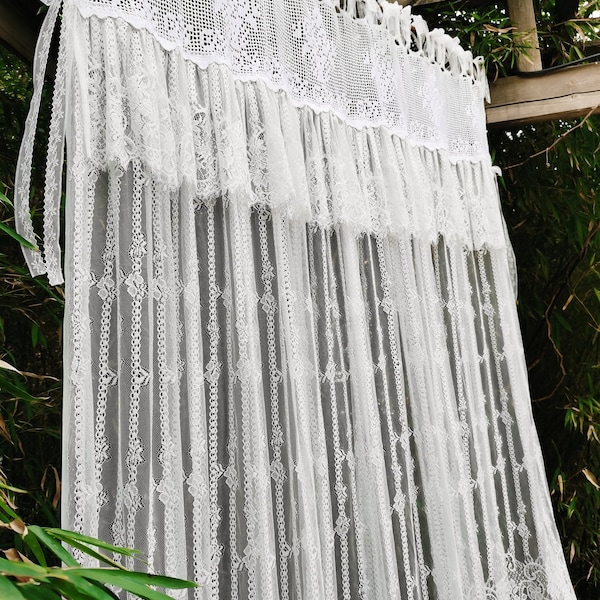 White Lace Curtain - Etsy