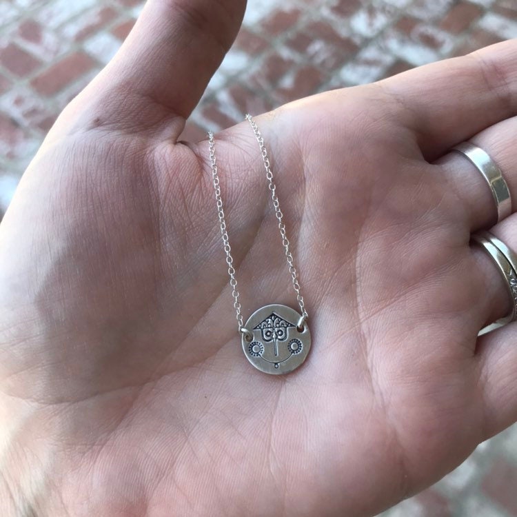 Small World Clock Necklace 14k Gold Filled Disc Sterling | Etsy