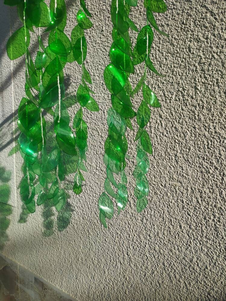 Green Suncatcher Upcycled Plastic Mobile Dreamcatcher Sustainable Wall ...