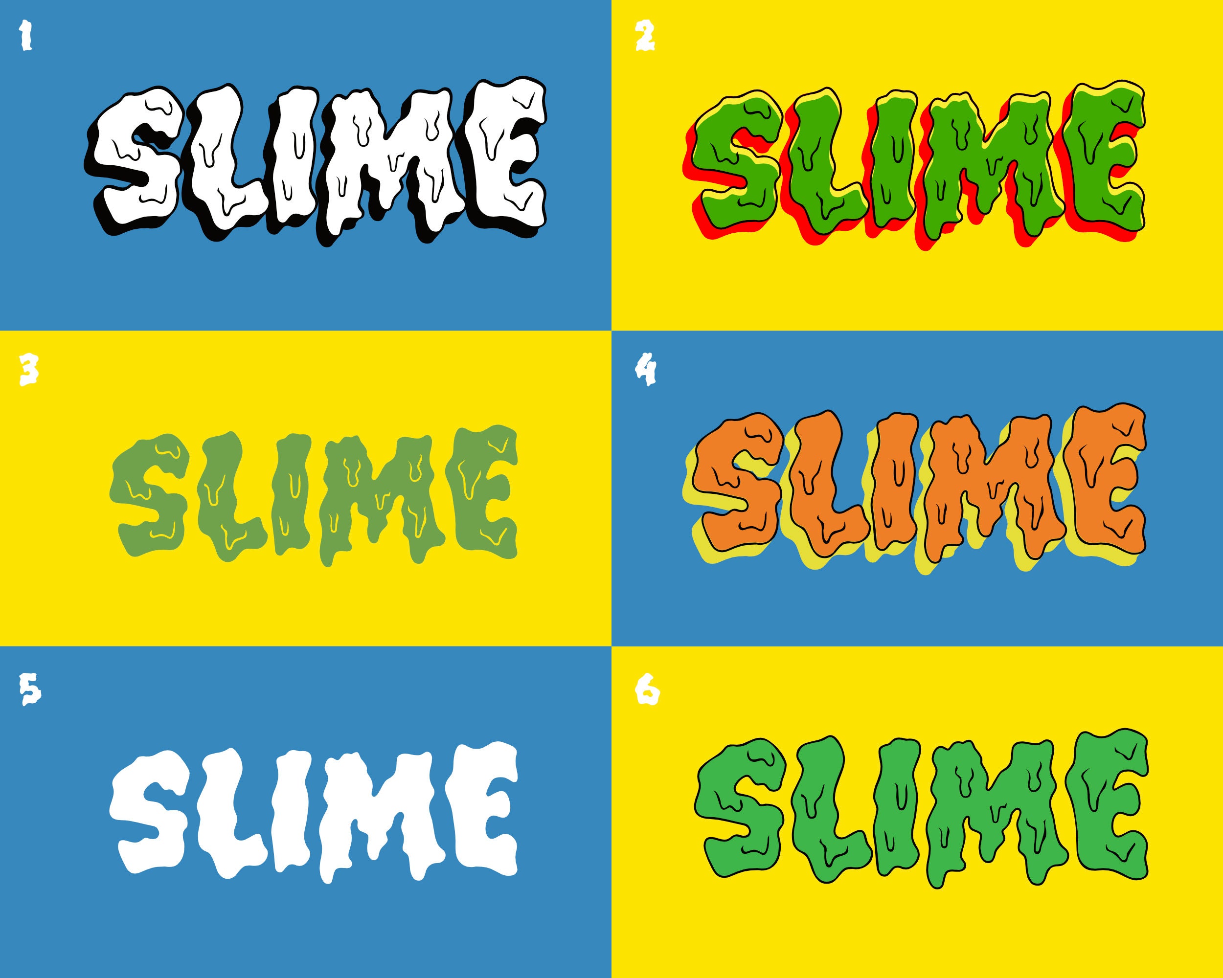 Custom Scary Spooky Slime Vector Font Lettering Branding Cricut ...