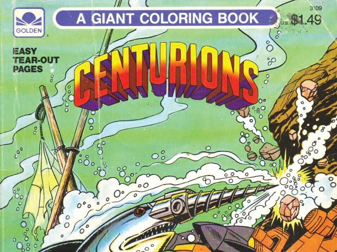 Centurions 1986 Printable Giant Coloring and Activity Book 98 Pages - Etsy