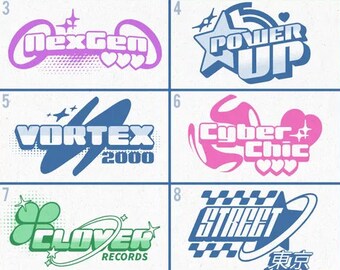 Custom Digital Y2k Logo - Etsy