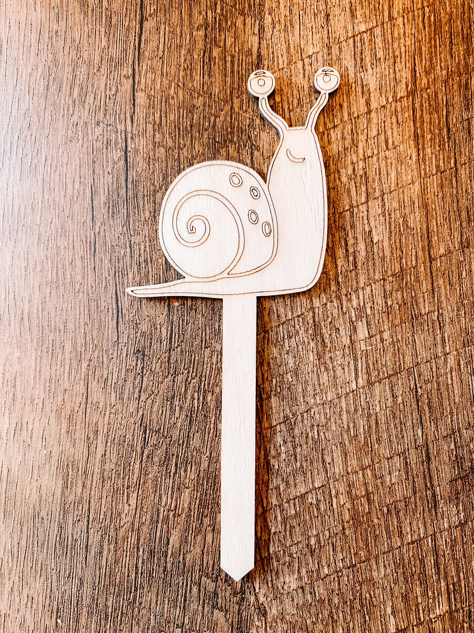 Cute Snail Plant Stake SVG Cutout File - Etsy