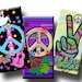 FUNKY PEACE SIGNS - Digital Collage Sheet Domino Images (1" X 2") for ...