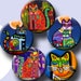 FUNKY ALLEY CATS - Digital Collage Sheet 1 Inch Round Images for Bottle ...