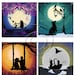 MOONLIGHT MAGIC - Printable Digital Collage Sheet 12 X 4 Inch Squares ...