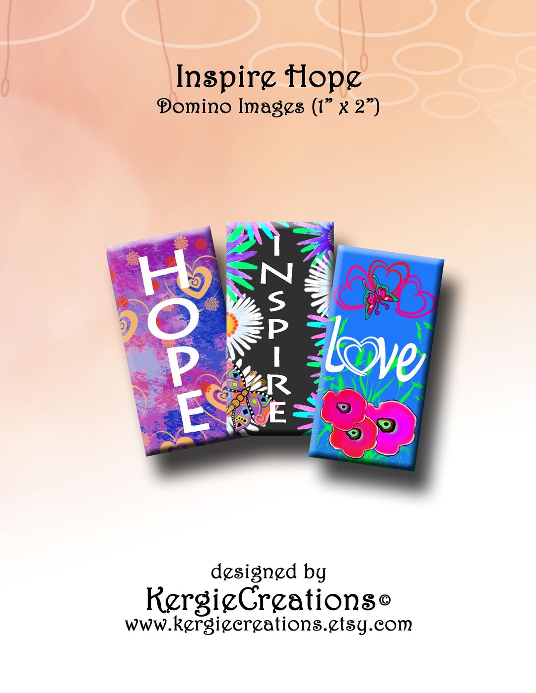 INSPIRE HOPE - Digital Collage Sheet 1x2 Inch Domino Images for ...