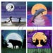 MOONLIGHT MAGIC - Printable Digital Collage Sheet 12 X 4 Inch Squares ...