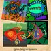 FUNKY FISH - Printable Digital Collage Sheet 12 X 4 Inch Squares for ...