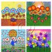 FUNKY FLOWER GARDENS - Printable Digital Collage Sheet (12) 4 Inch ...