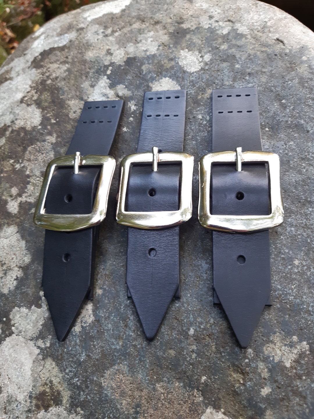 Herd of Sporrans Black Leather Kilt Strap Set of 3 - Etsy UK