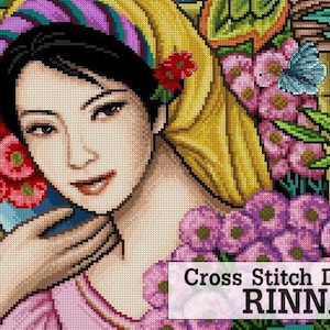Cross Stitch Pattern Filipino Art Design Marias at Ani Ng Mga Bulaklak ...