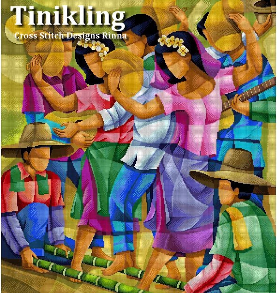 Tinikling filipino Art in Cross Stitch PDF Downloadable Digital Pattern - Etsy Australia