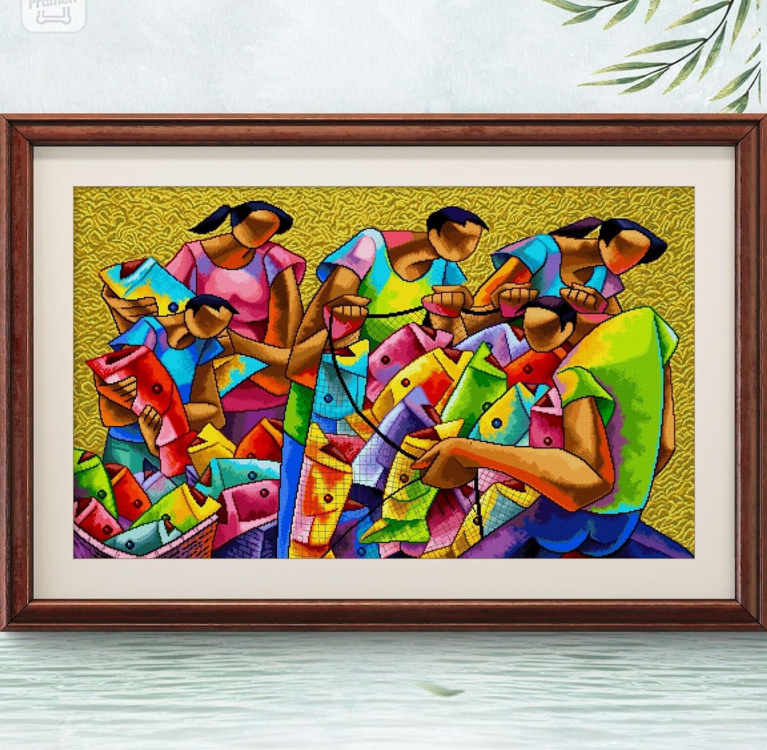 Cross Stitch Pattern Filipino Art Mga Huling Isda - Cross Stitch Pinoy ...