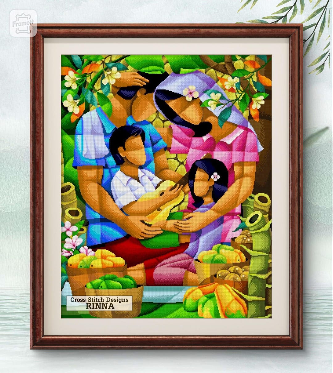 Cross Stitch Pattern Filipino Art Design Yakap Ni Nanay - Cross Stitch ...