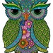 Zen Owl 001 SPRING Cross Stitch PDF Pattern - Etsy