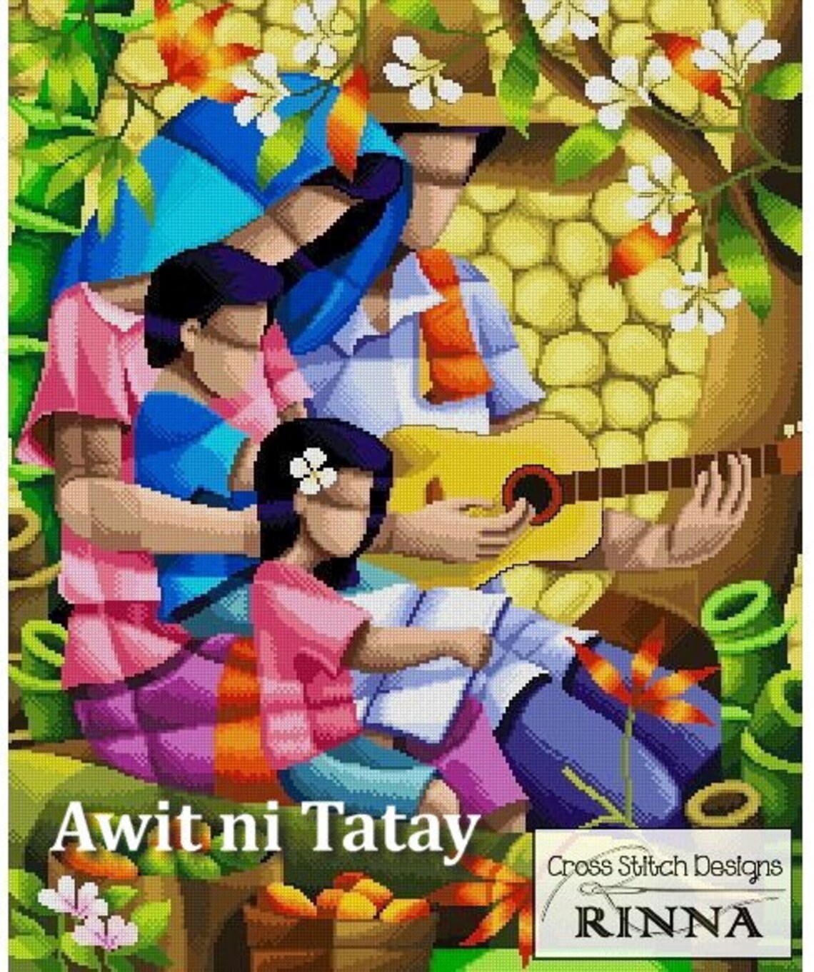 Awit Ni Tatay filipino Art/design cross Stitch PDF Pattern - Etsy