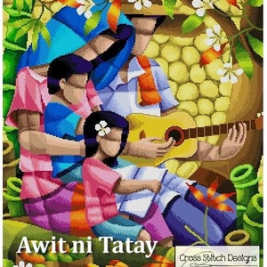 Awit Ni Tatay filipino Art/design cross Stitch PDF Pattern - Etsy